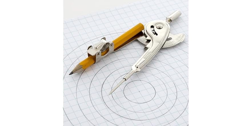 BAZIC Geometry Math Compass Set w/Scale