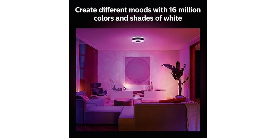 Philips Hue Infuse Medium Ceiling Lamp, Black