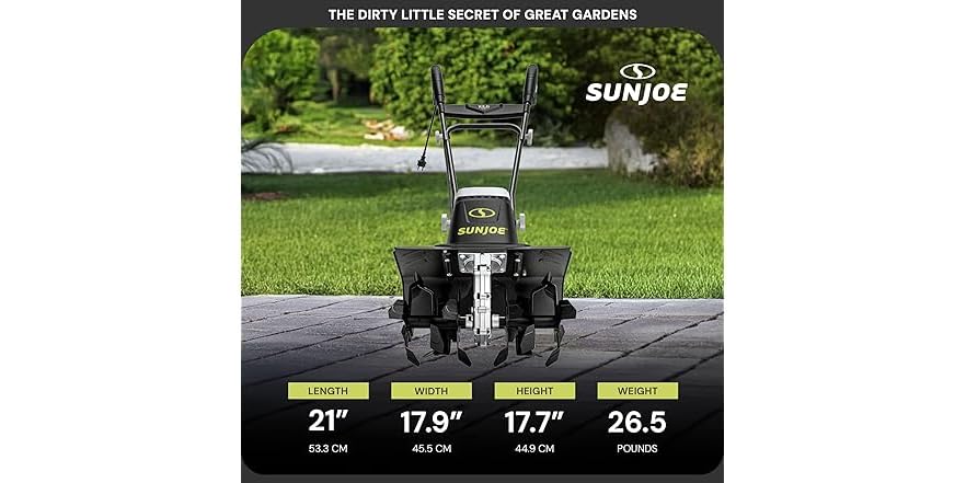 Sun Joe Electric Corded Garden Tiller & Cultivator