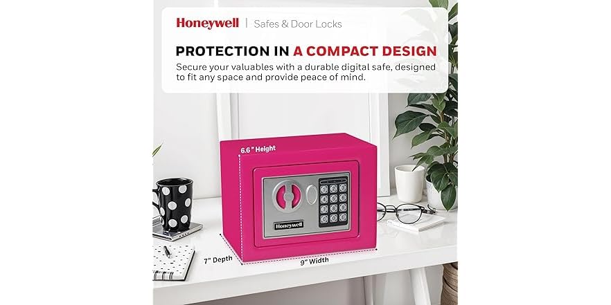 Honeywell Bolt Down Small Safe Box with Digital Lock