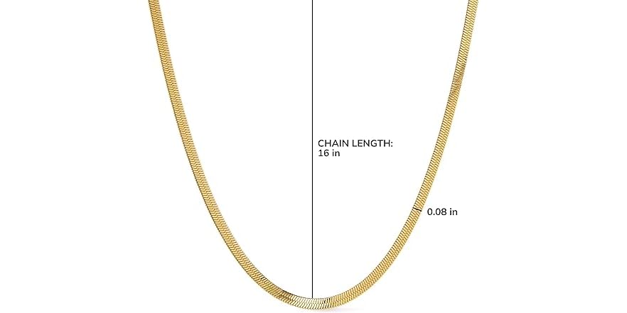 Ana Luisa Herringbone Chain 14K Gold Plated