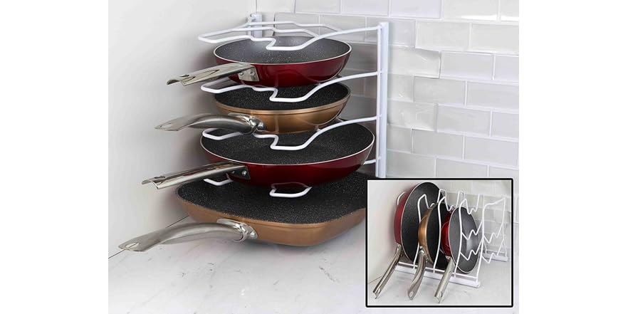 Fry Pan Organizer White