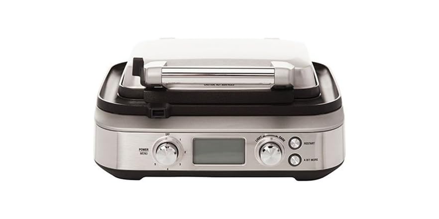 Breville The Smart 4-Slice Waffle Maker, Silver