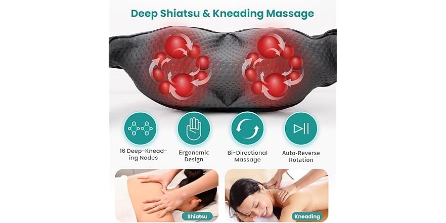 Nekteck Shiatsu Neck Massager (Open Box)