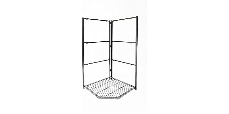 Origami R5C-PEWTER Corner Shelf Rack Pewter