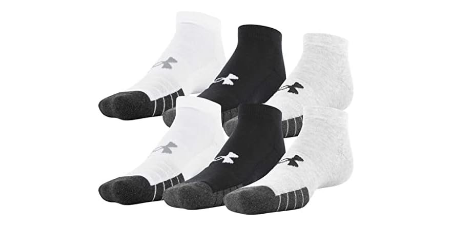 UA Standard Performance Tech Low Cut Socks (3 or 6-Pairs),