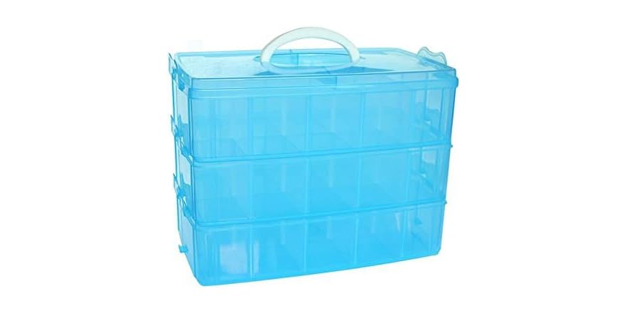 3-Tier 30 Sections Storage Box (Blue)