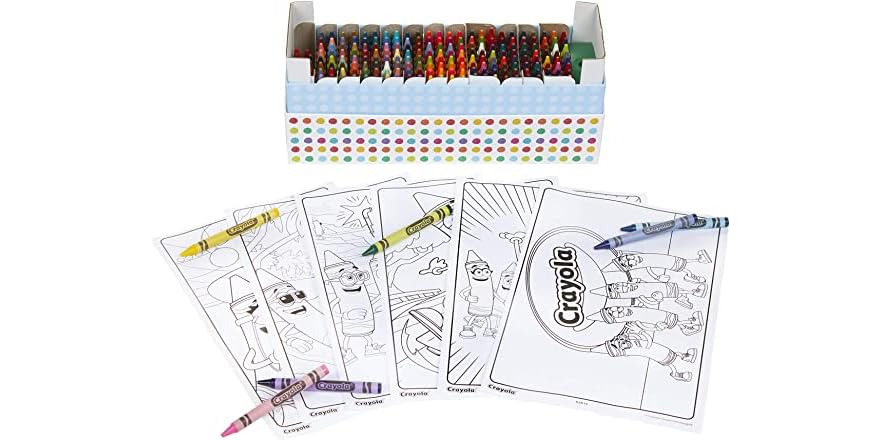 Crayola Crayon Set with Coloring Pages