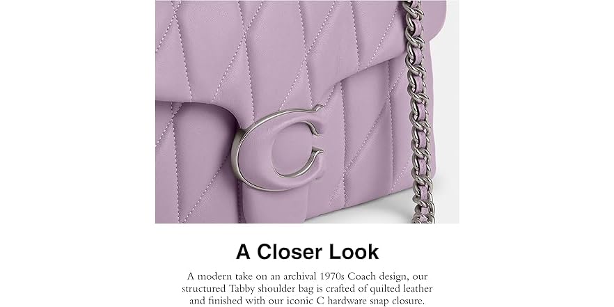 Coach Quilted Tabby Shoulder Bag 26 Chain