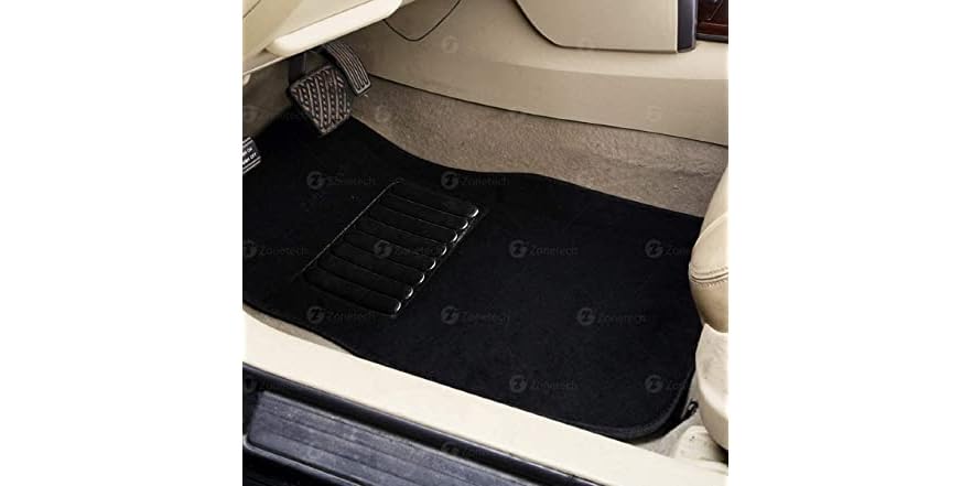 Zone Tech All Weather Carpet Floor Mats- 4Pc