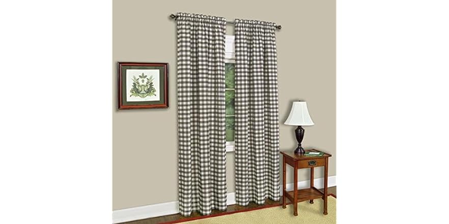 Buffalo Check Single Panel Curtains