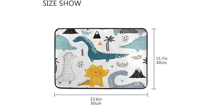 Dinosaur Bath Mat Non Slip