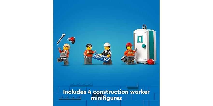 LEGO City Yellow Mobile Construction Crane Toy Set