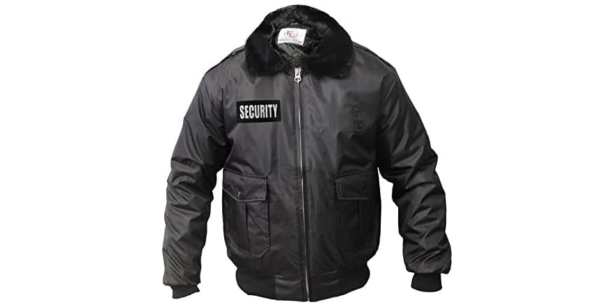 Bomber Jacket with Reflective Security ID