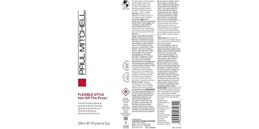 Paul Mitchell Hot Off The Press Thermal Hairspray