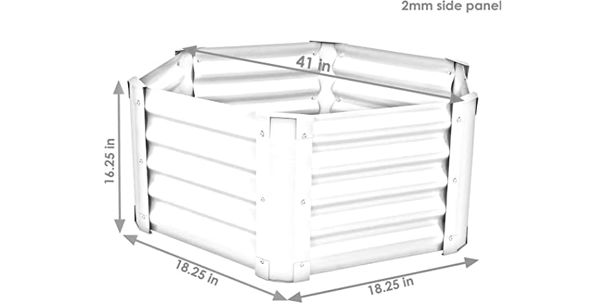 41" Steel Hexagon Raised Garden Bed