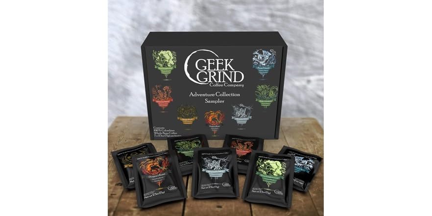 Geek Grind Whole Bean Coffee Sampler Box