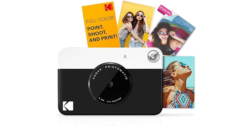 (NEW) KODAK Printomatic Full-Color Instant Print Camera Starter Bundle