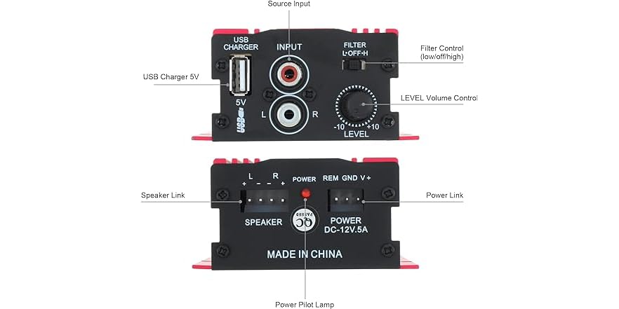 2-Channel Mini Hi-Fi Audio Amplifier
