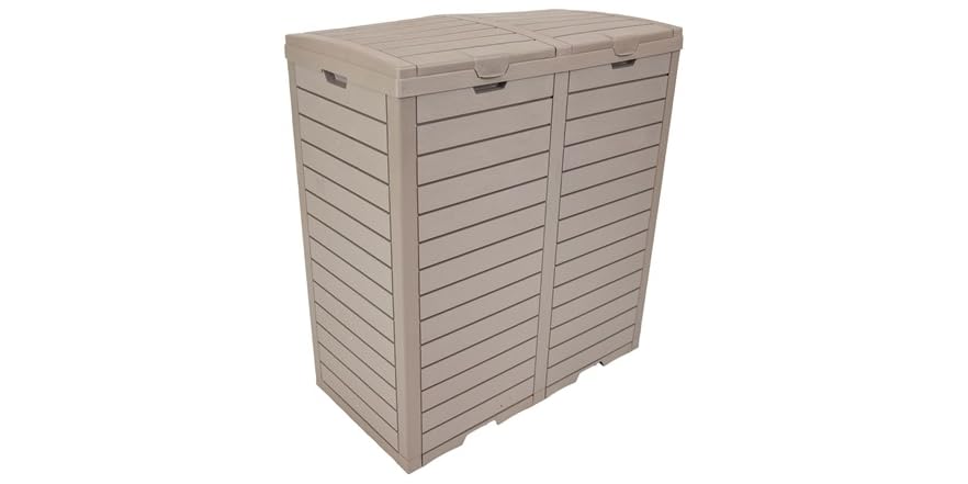 Sunnydaze 78-Gal Patio Trash Can w/ Lid