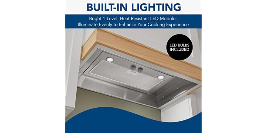 Broan® 21-Inch Custom Range Hood Power Pack, 450 Max Blower (Open Box)