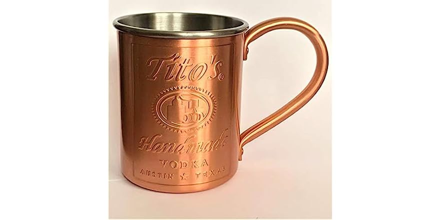 Tito's Vodka Copper/Stainless Steel Lined Mug 12 Oz.