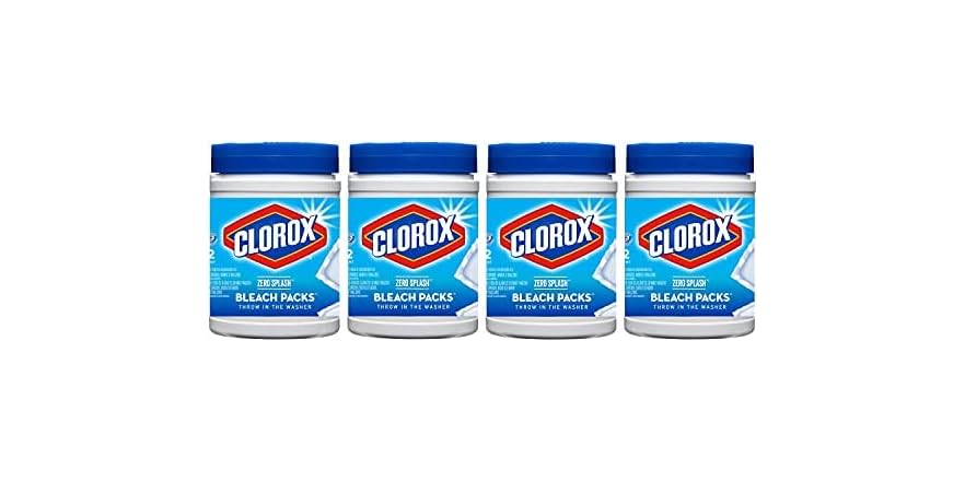 4Pk Clorox Zero Splash Bleach Packs