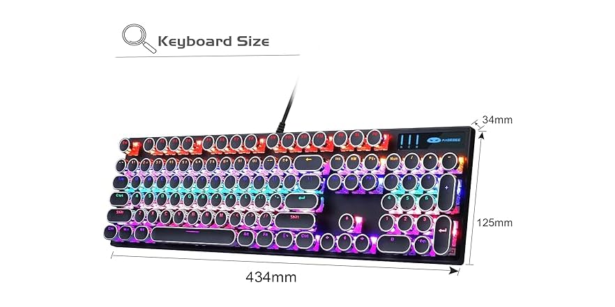 Backlit Rounded Caps Gaming Keyboard