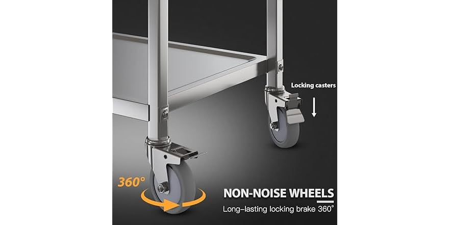 Amarite 3 Shelf Stainless Steel cart