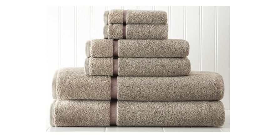 Spa Collection 6Pc 100% Cotton Towel Set