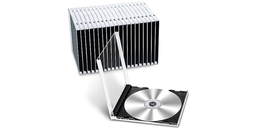 25 Pack Plastic Single CD Cases