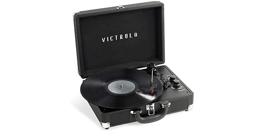 Victrola Journey+ Bluetooth Suitcase Record Player – Built-i (Open Box)