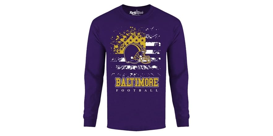 Men Star Spangled Football Long Sleeve Shirt