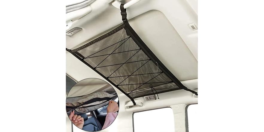 3P Experts 3PX-CARCLNET Car Ceiling Cargo Net Black