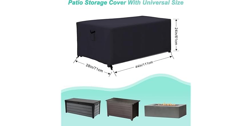 ABCCANOPY Deck Box Cover, 44"x28"x24"