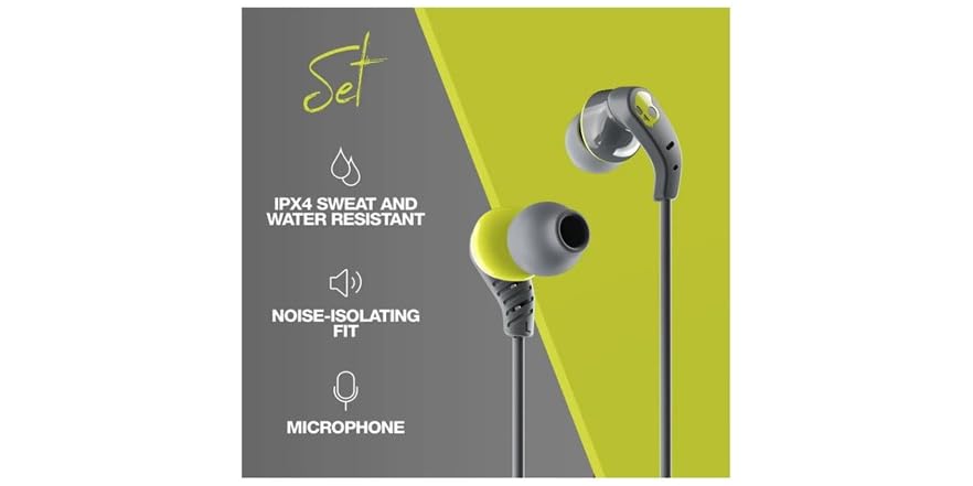 (NEW) Skullcandy Set in-Ear Wired Sports Earbuds