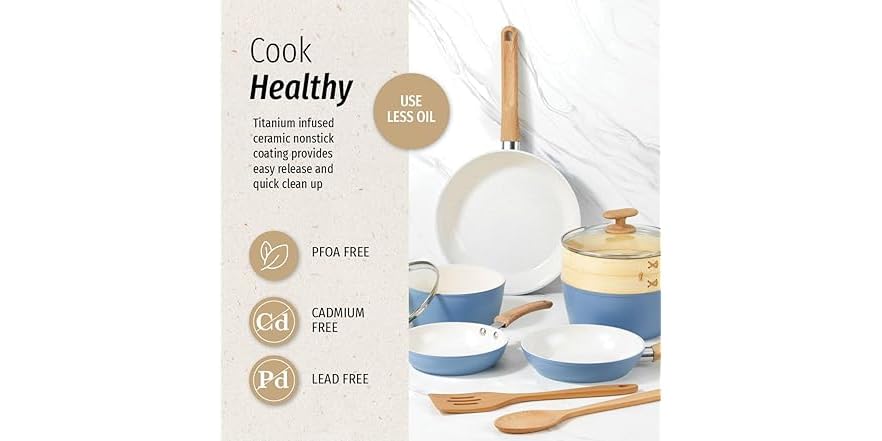 GoodCook 10-Piece Cookware Set (Open Box)