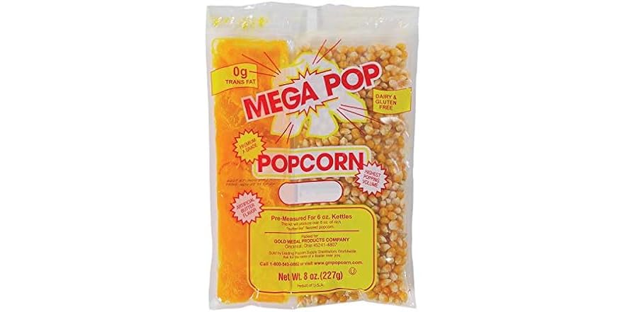 Mega-Pop Popcorn, 36-Count for 6 oz Popper