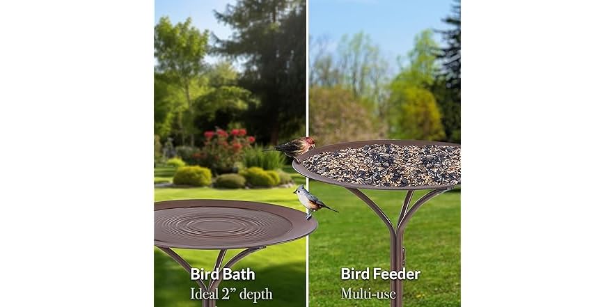 Good Directions 20” Rust Bird Bath with Stand