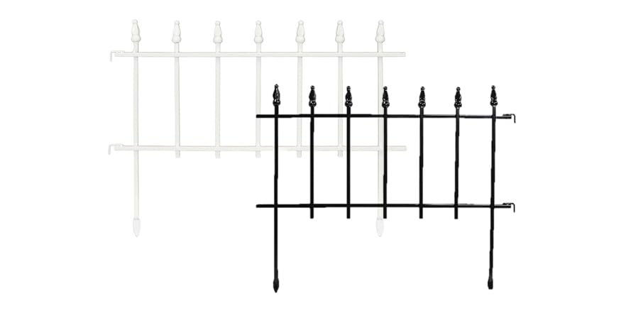 Sunnydaze Roman 5-Panel Steel Wire Border Fence
