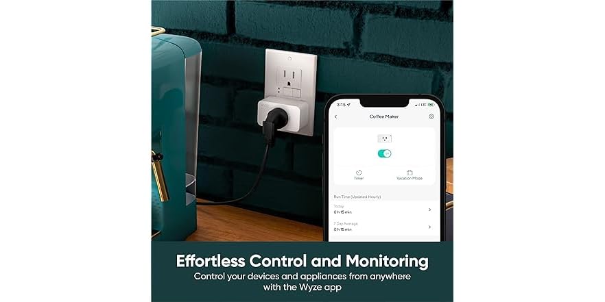 (2 Pack) Wyze Plug 2.4GHz WiFi Smart Plug