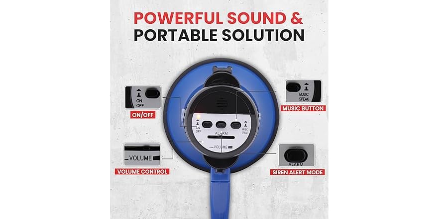 Pyle Compact Battery-Operated Megaphone