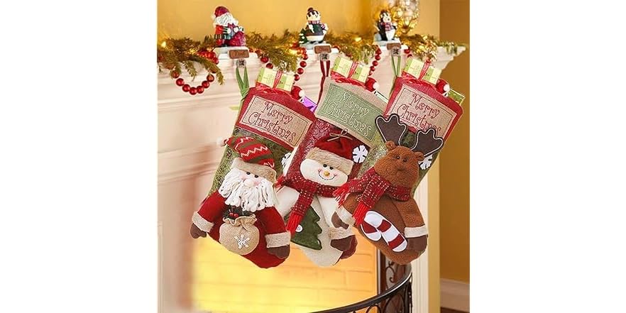 WayoM Set of 3 Christmas Stocking