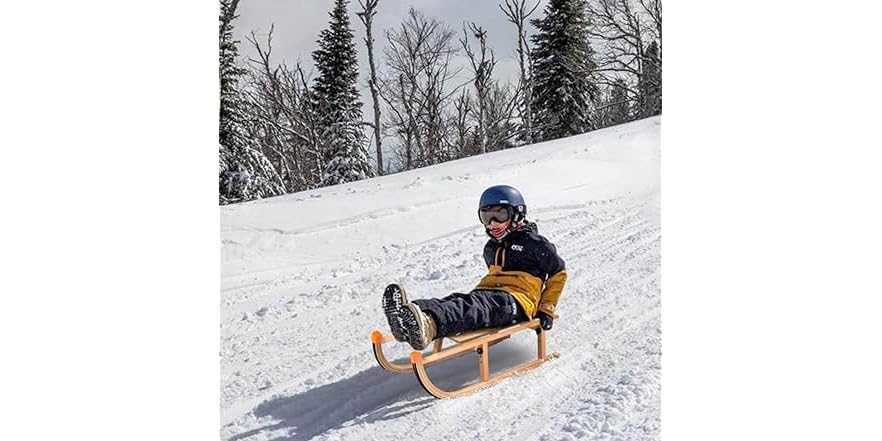 Slippery Kids Wooden Foldable Snow Sled