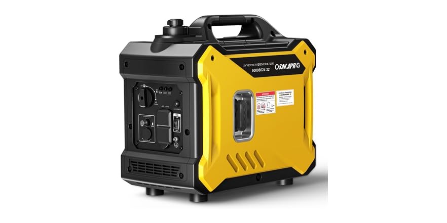 OSAKAPRO 2000W Portable Inverter Generator, Yellow