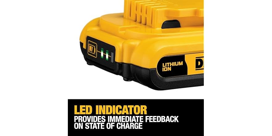 DeWALT DCB230C 20v 3Ah BATTERY w/DCB1104 CHARGER (Open Box)
