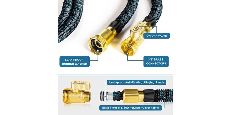 100ft Garden Hose with Spray Nozzle