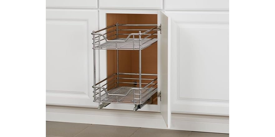 Cabinet 2-Tier Sliding Organizer, 11.5"W