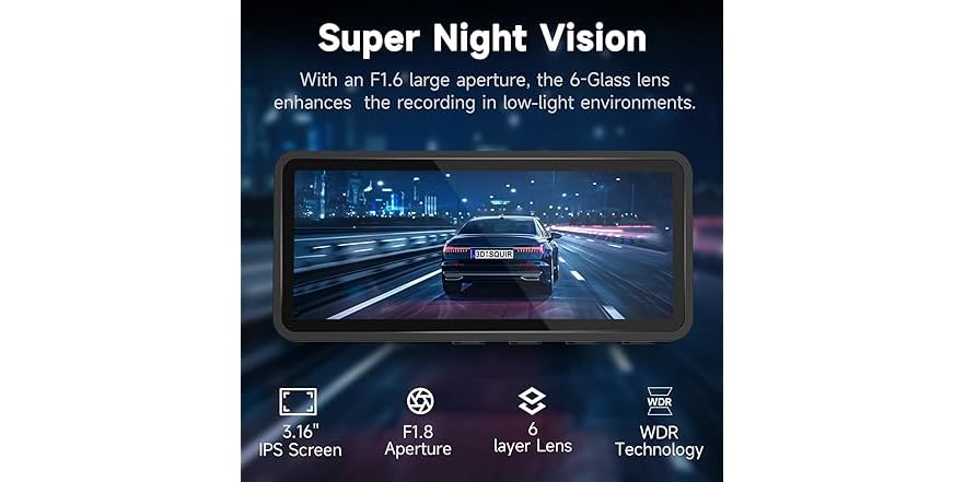 (NEW) S70 Dash Cam Front and Rear | 2.5K Dual Dash