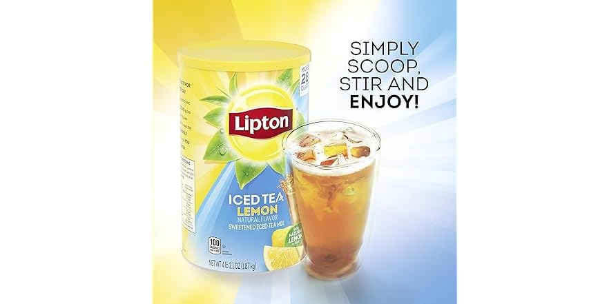 Lipton Lemon Powdered Iced Tea, Sweetened